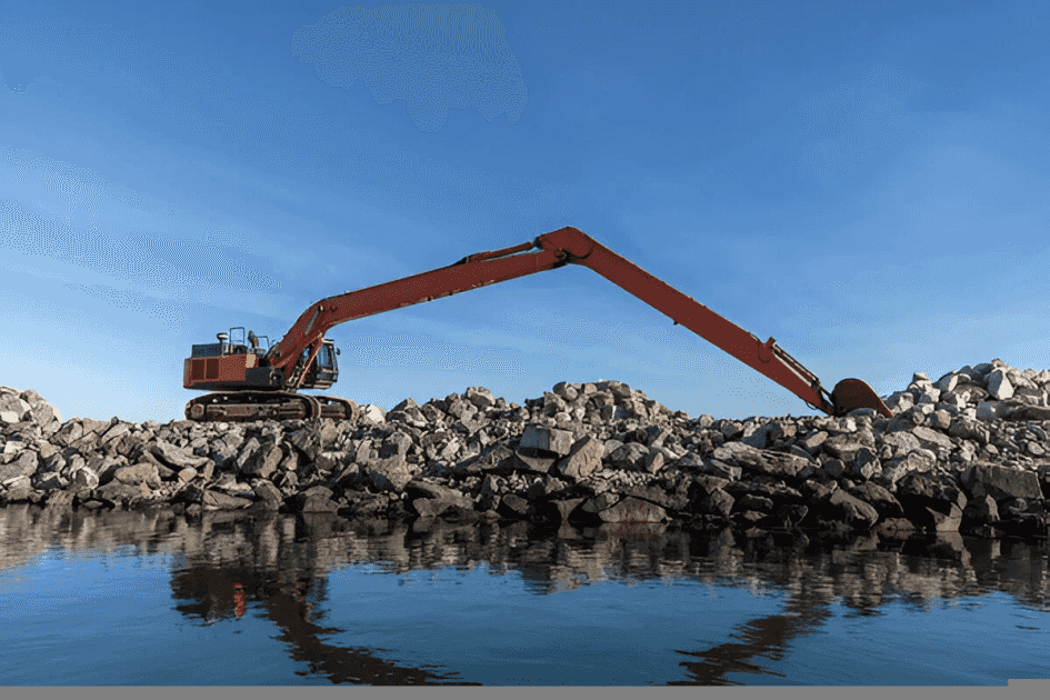 Long boom excavators: the power of long reach in construction - MechLink