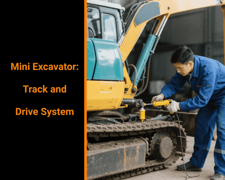 Mini excavator: track and drive system