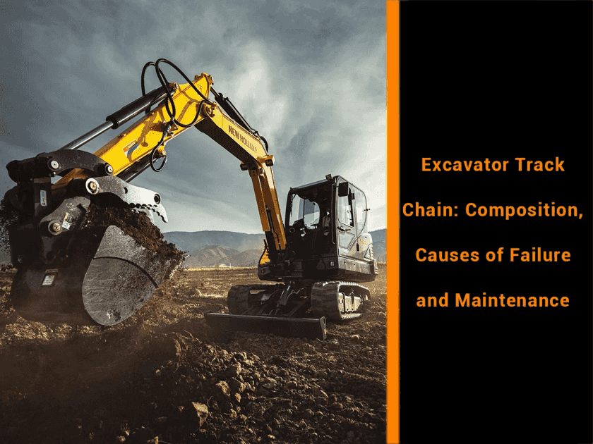 Excavator track chain: composition, causes of failure and maintenance